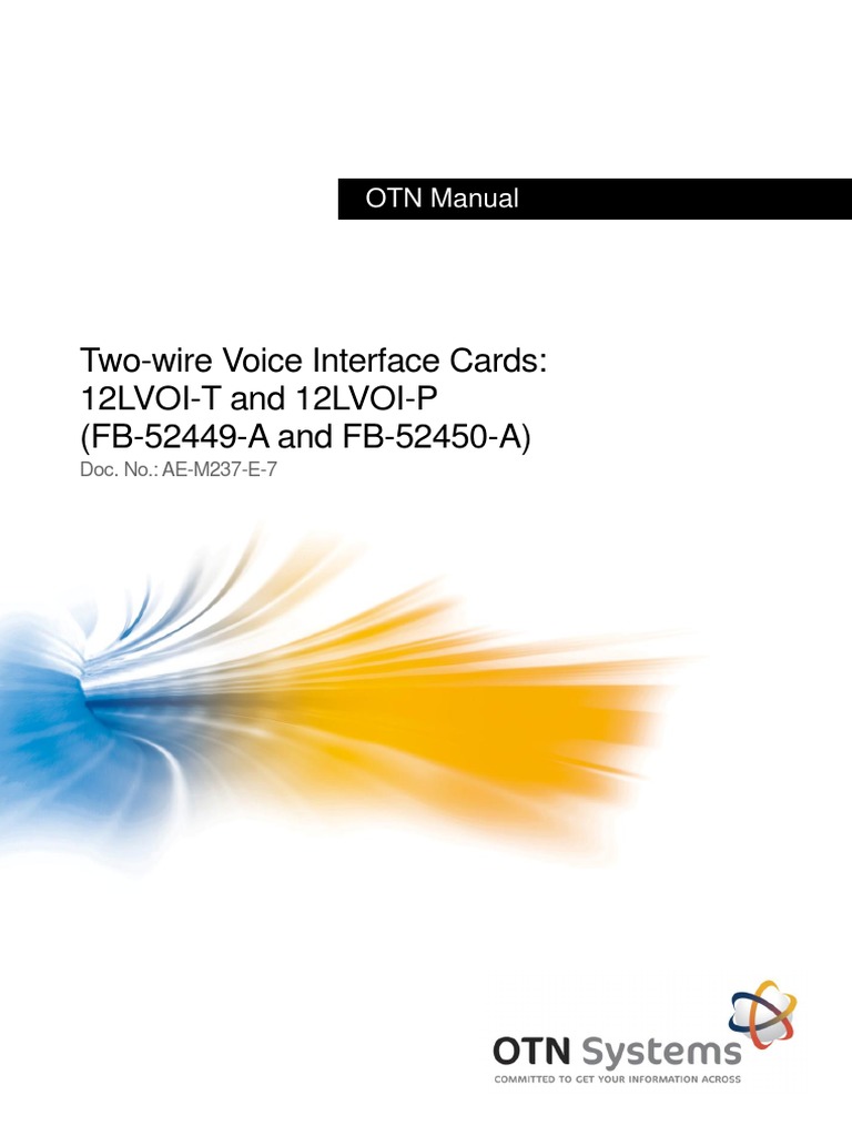 M237 7 12LVOI-T 12LVOI-P A4 E Screen | PDF | Telephone Exchange | Telephone