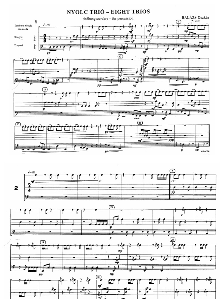 "Eight Trios" by Oszkár Balázs | PDF