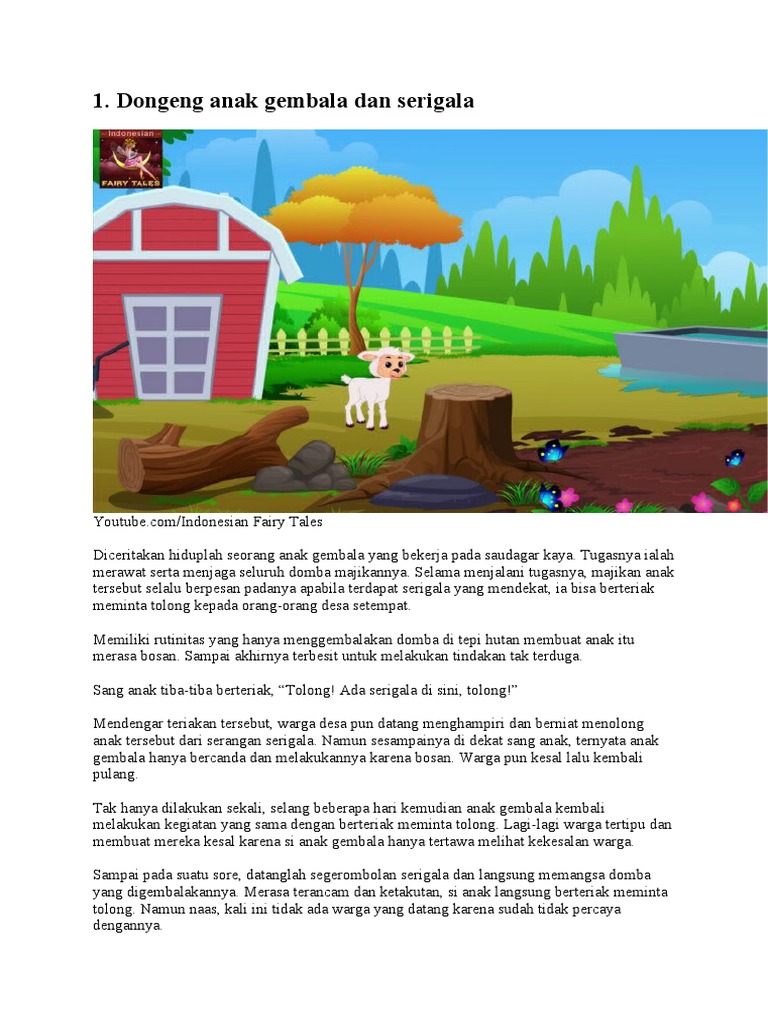 Ongeng Anak Gembala Dan Serigala | PDF
