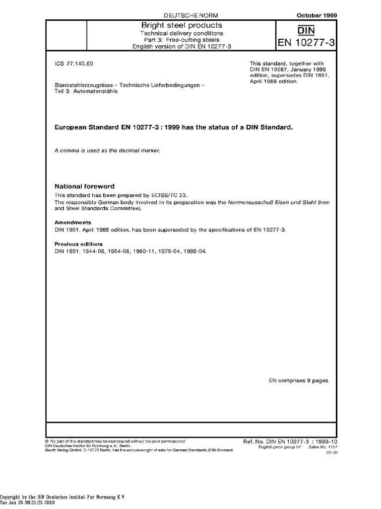 Din en 10277-3 | PDF