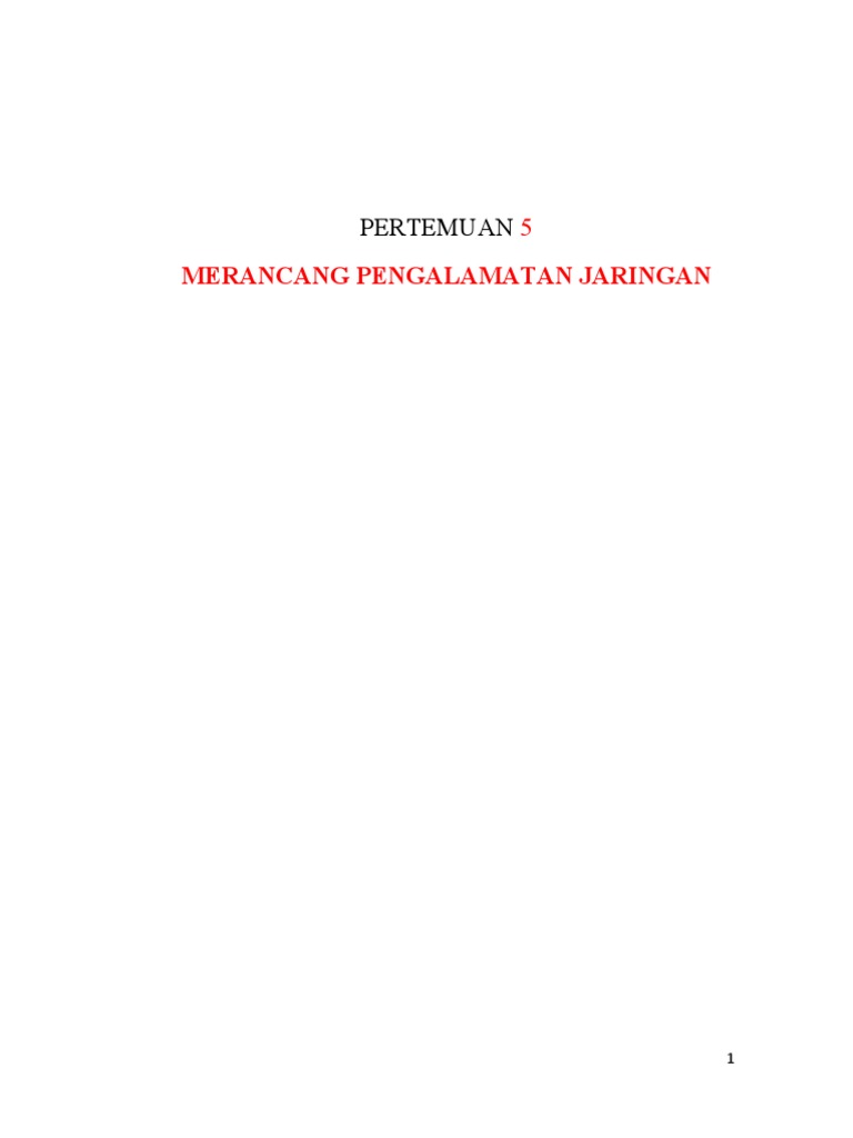 MODUL 5 IP Addressing & Subnetting | PDF MODUL 5 IP Addressing & Subnetting | PDF