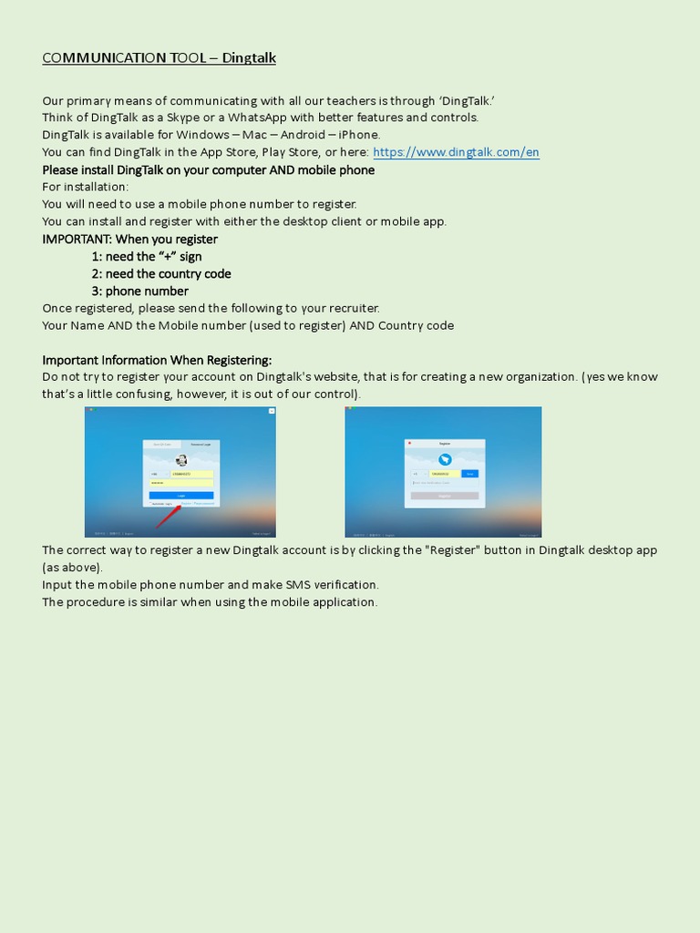 Dingtalk Communication Guide for Teachers | PDF