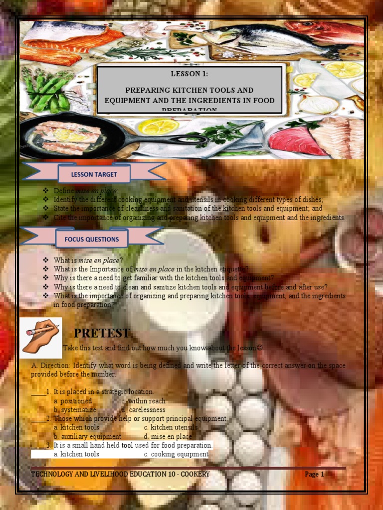 Tle Modules Prelim 1 | PDF | Cookware And Bakeware | Foods