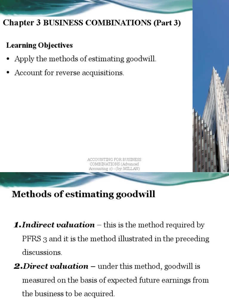 Chapter 3 Business Combinations - Part 3 | PDF | Valuation (Finance ...