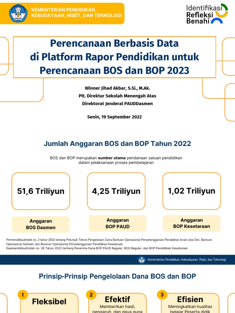 PLT Dit. SMA - Perencanaan Berbasis Data Di Platform Rapor Pendidikan Untuk Perencanaan BOS Dan ...