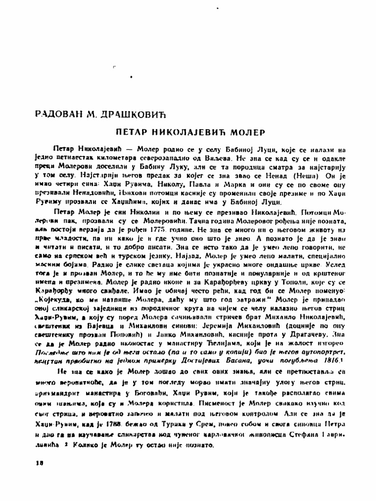 Radovan Draskovic Petar Moler | PDF