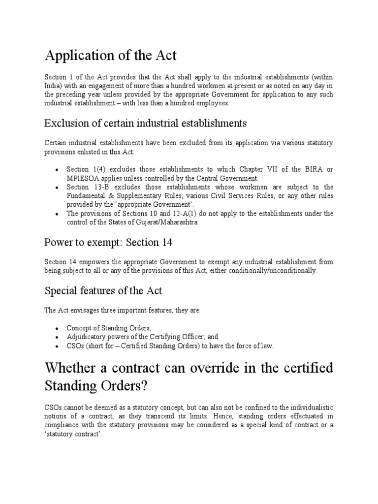 Industrial Employment Standing Order Act 1946 | PDF | Parliamentary ...