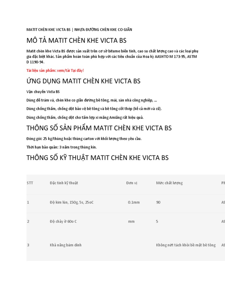 Matit Chèn Khe Victa BS | PDF