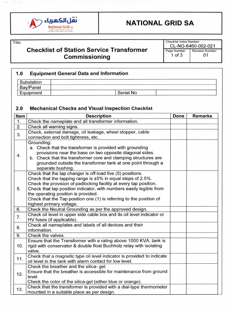 CL-NG-6460-002-021 Station Service Transformer Rev01 | PDF CL-NG-6460-002-021 Station Service Transformer Rev01 | PDF