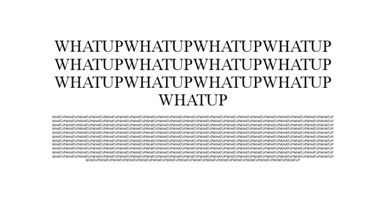 WHATUP | PDF