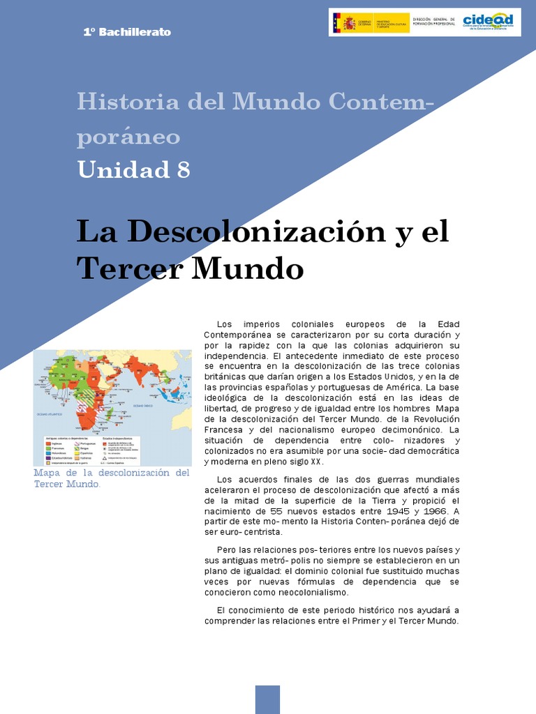 1BACH - La Descolonización y El Tercer Mundo | PDF | Descolonización | Colonialismo