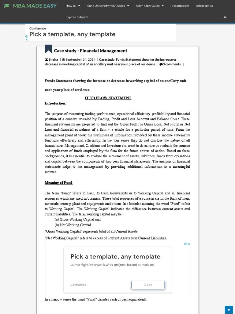 Case Study - Financial Management - MBA Made Easy | PDF | Cash Flow ...