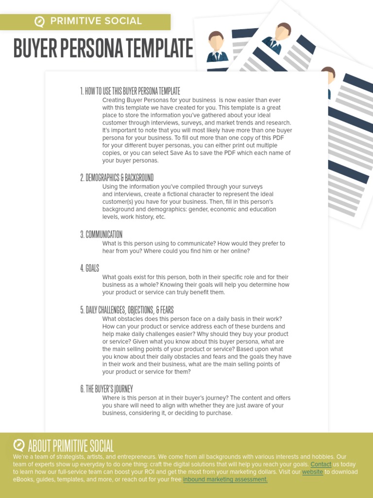 Buyer Persona Template | PDF | Procurement | Marketing