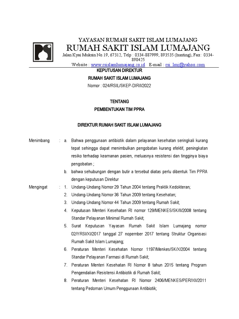SK Tim Ppra Dan Program Kerja | PDF