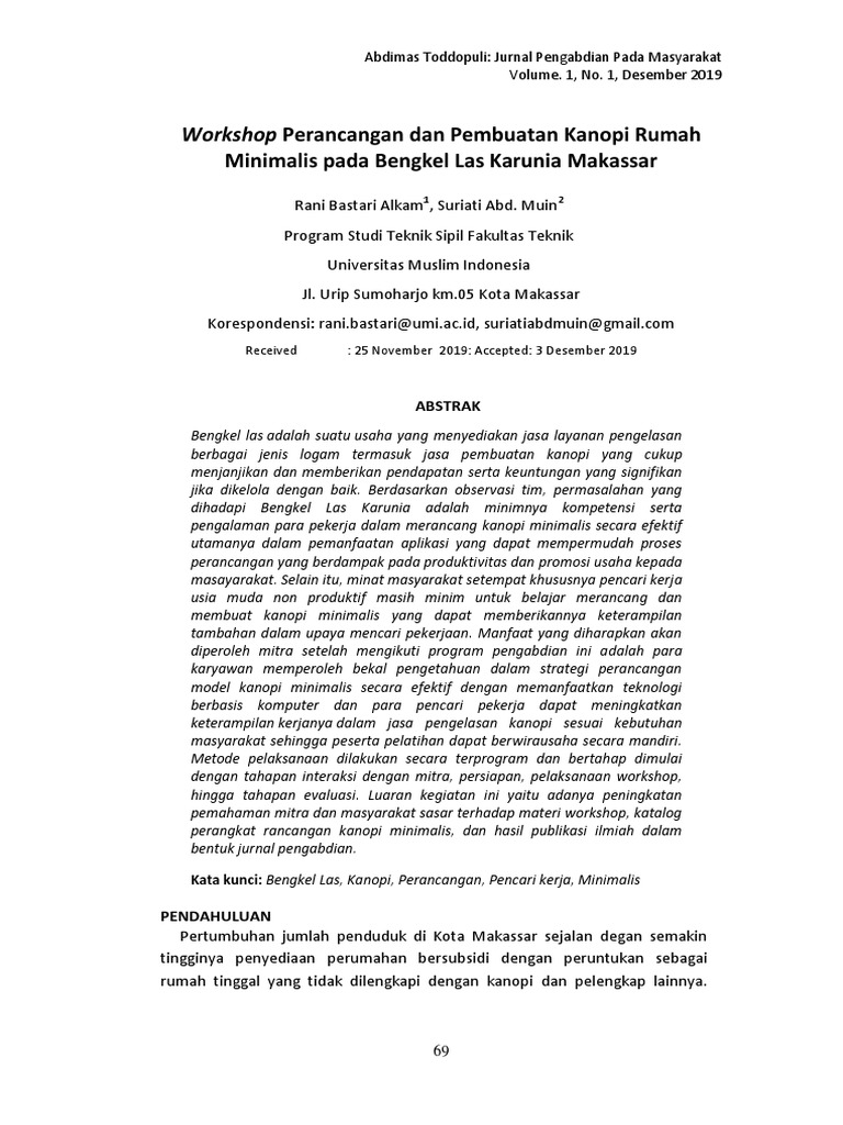 Cara Pembuatan Kanopi | PDF