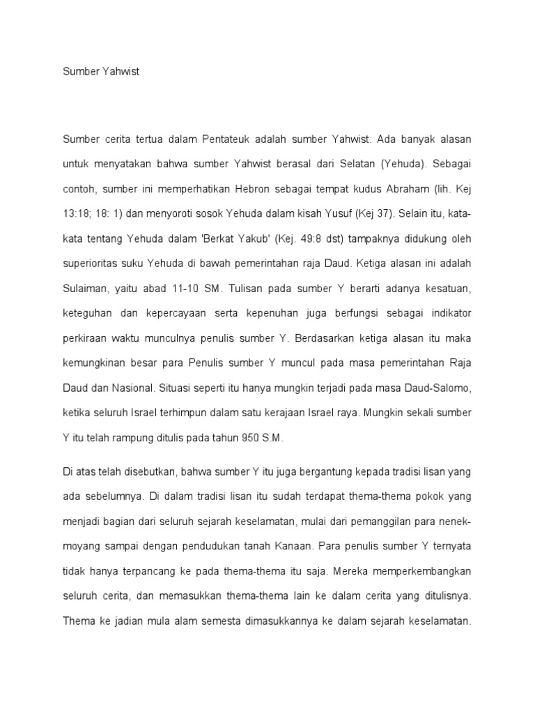 Sumber Yahwist-WPS Office | PDF