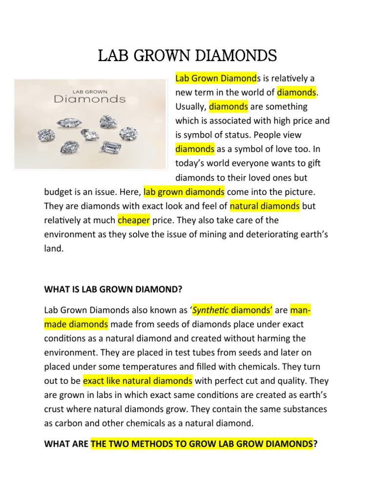 An In-Depth Look at Lab Grown Diamonds: Production Processes, Benefits ...