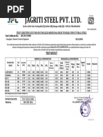 Sample MTC: Material Test Certificate | PDF | Screw | Manufactured Goods