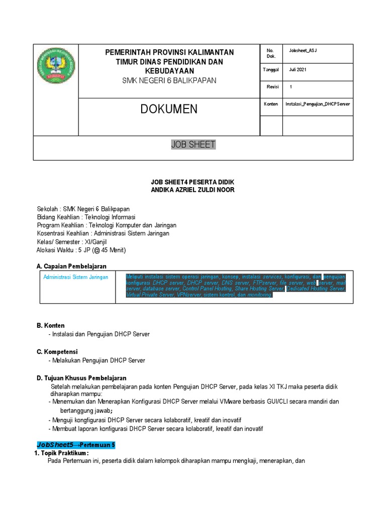 JobSheet4 Andika Azriel | PDF