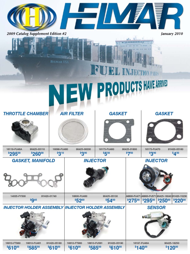 Helmar Parts Catalog Supplement 2009 | PDF | Fuel Injection | Internal ...