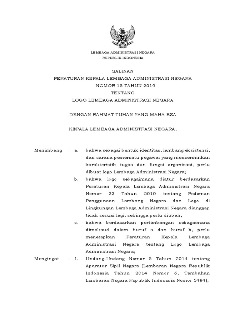 Logo Lembaga Administrasi Negara RI | PDF | Bisnis | Pengelolaan ...