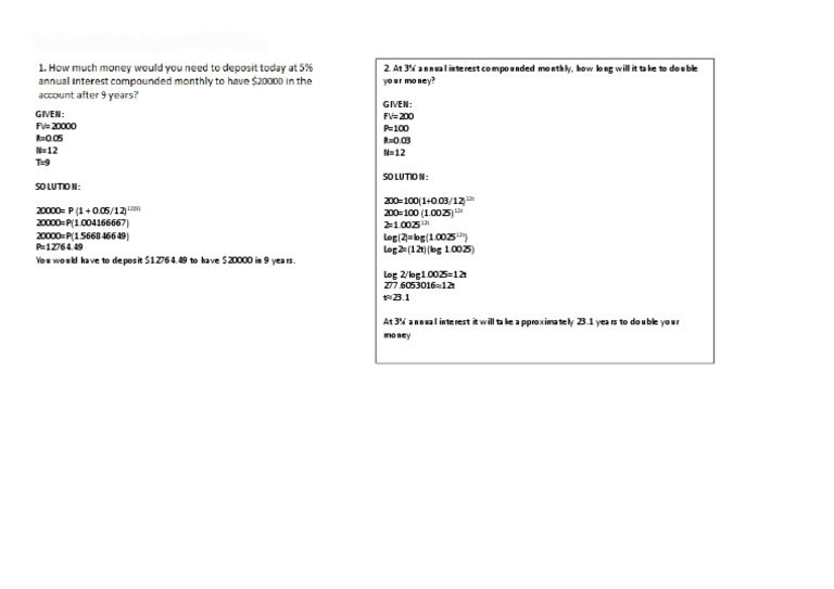 MATH Compound Answer SEATWORK | PDF