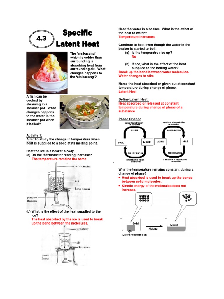 Physics: Latent Heat and Phase Changes | PDF | Latent Heat | Evaporation