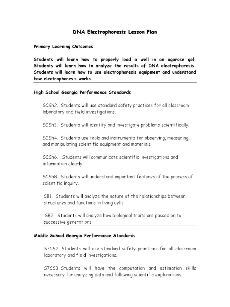 Dna Electrophoresis | PDF | Gel Electrophoresis | Agarose Gel ...