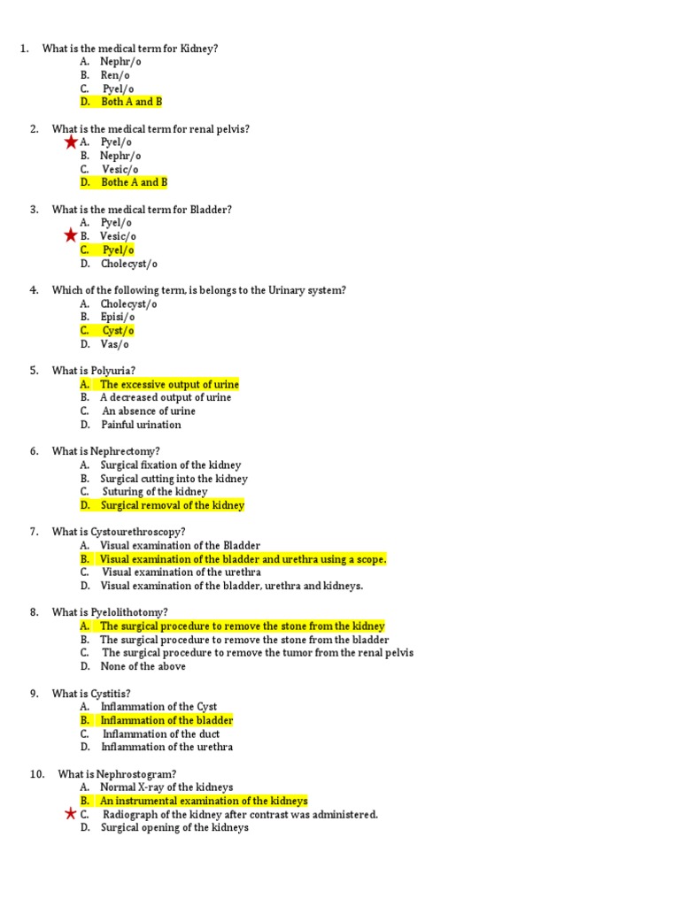 Sample Test CPC | PDF | Endocrine System | Urinary Bladder