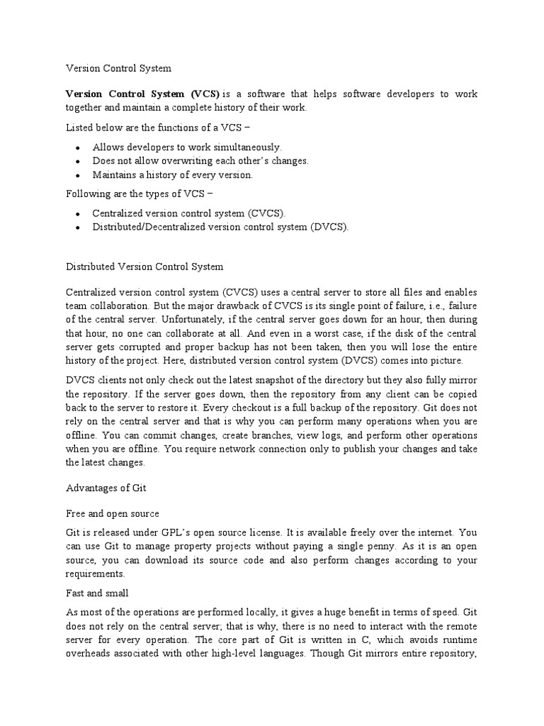 Version Control System | PDF | Version Control | Software Development
