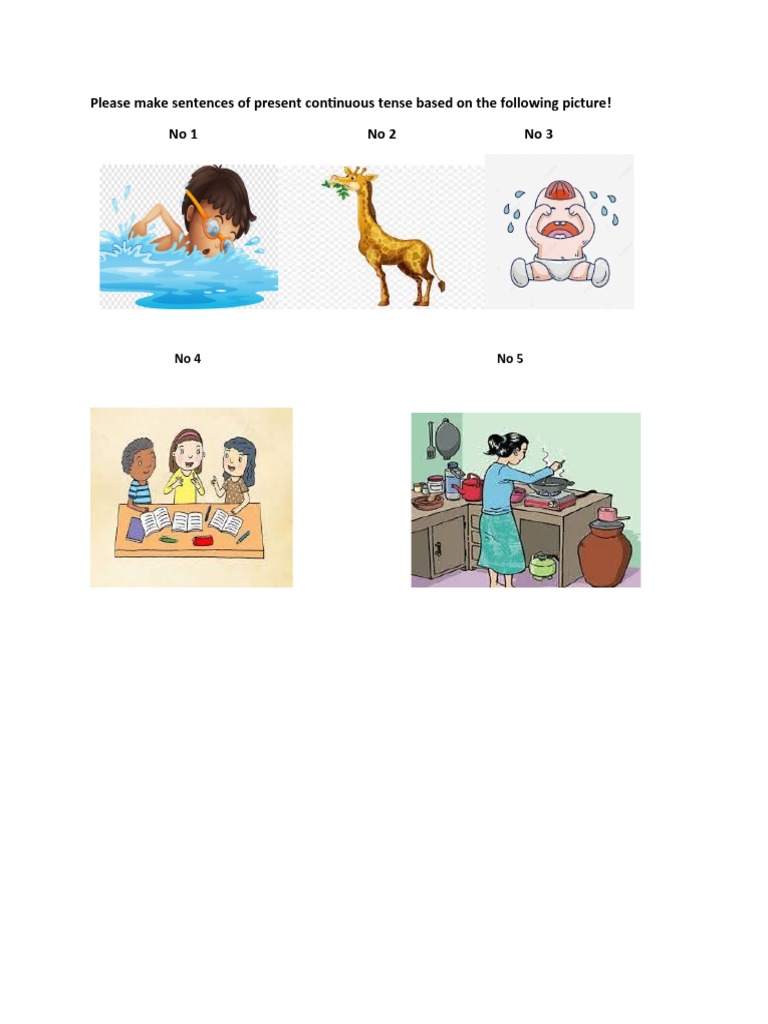 Present Continuous Exercise | PDF