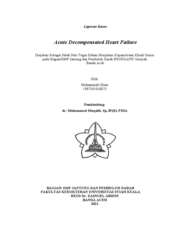 Laporan Kasus ADHF - Muhammad Ghazi | PDF | Sains & Matematika