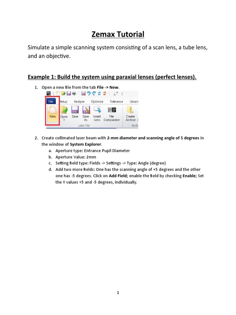 Zemax Tutorial V03 | PDF | Aperture | Electrodynamics