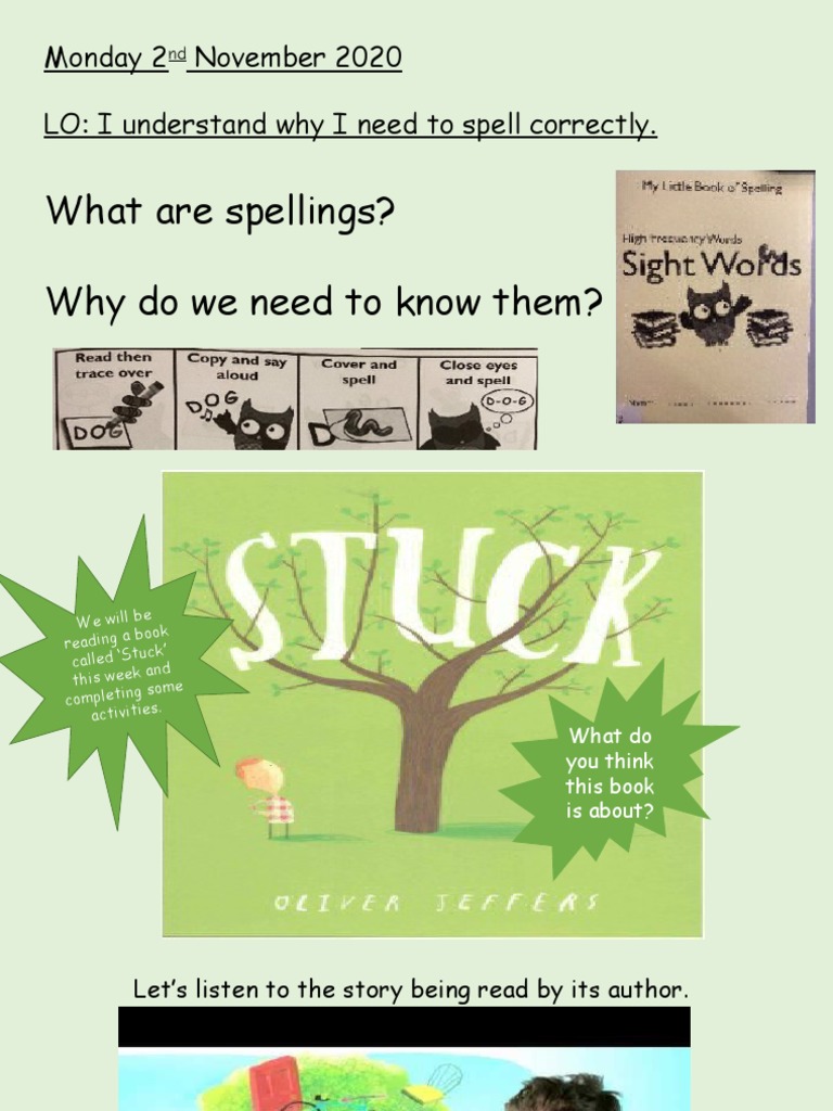 Activities for "Stuck" by Oliver Jeffers | PDF