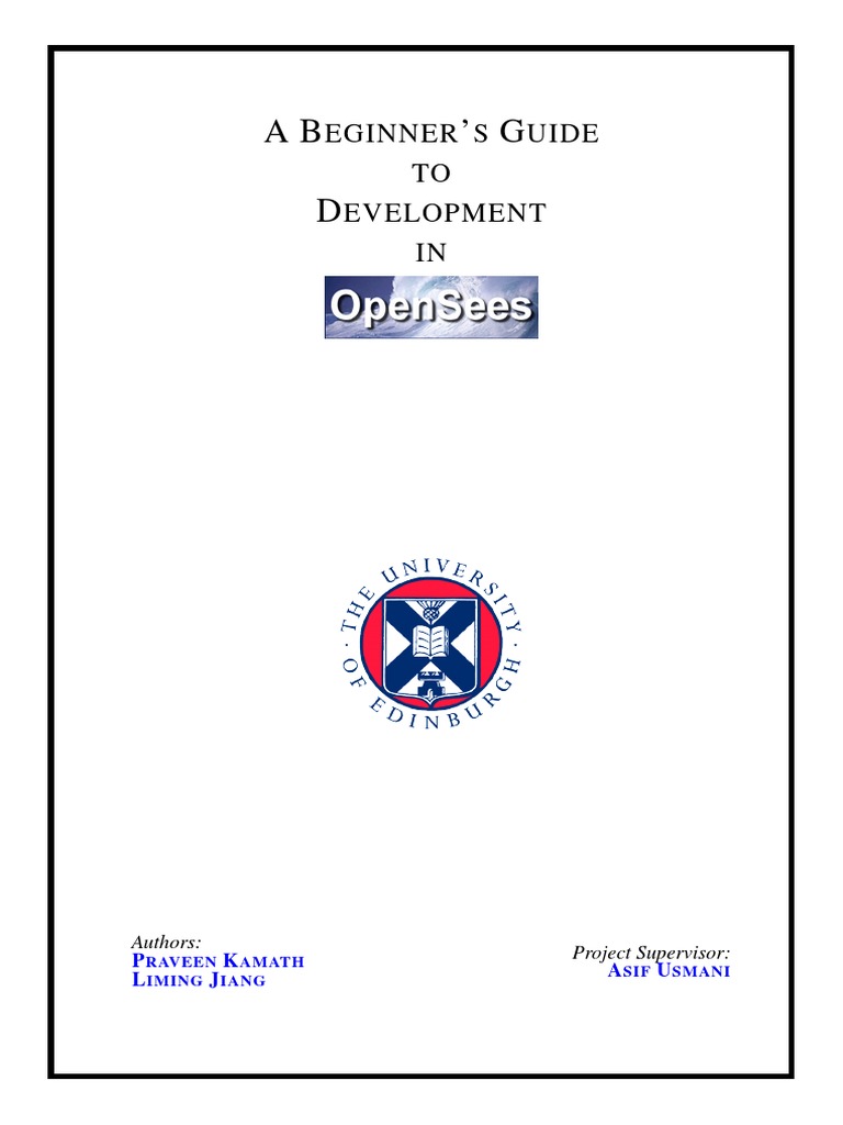 Beginner Guide To Development in OpenSees | PDF | Class (Computer Programming) | Computer File