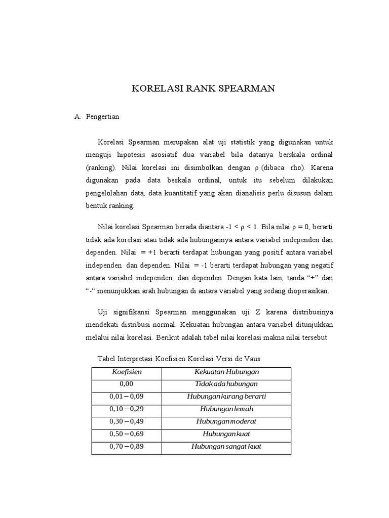 Uji Spearman | PDF