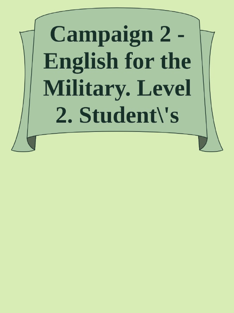 Military English Campaign Resources | PDF