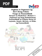 Pagbasa at Pagsusuri - Module 4 | PDF
