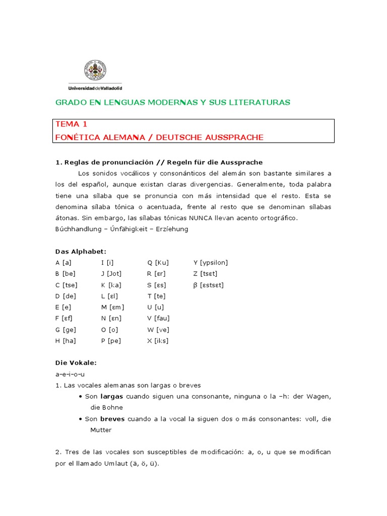 Tema 1 Fonética Pdf Sílaba Vocal