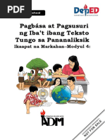 Pagbasa at Pagsusuri - Module 4 | PDF