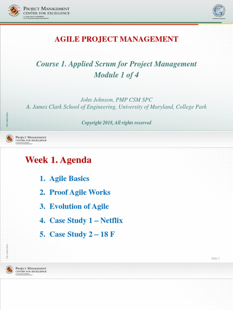 Course 1. Applied Scrum For Project Management Module 1 of 4 | PDF ... Course 1. Applied Scrum For Project Management Module 1 of 4 | PDF ...