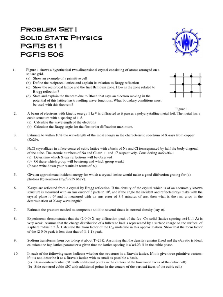 Problem Set I | PDF | Atomic | Euclidean Geometry