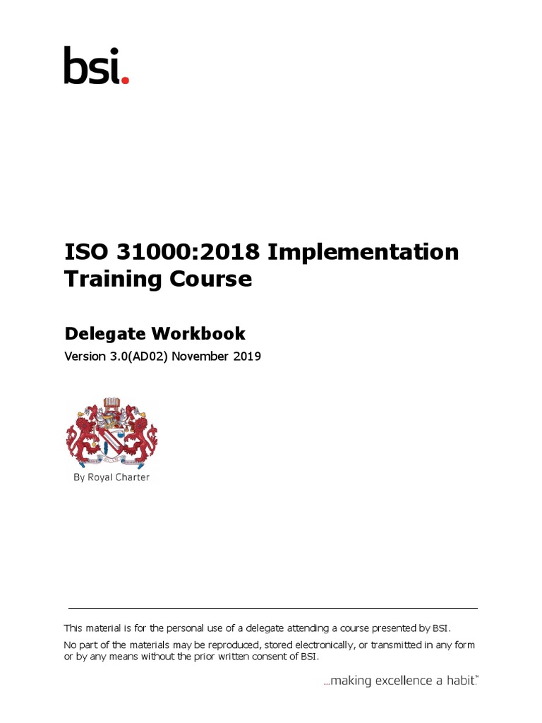 01 Delegate Workbook RMG02101ENME v3 (AD02) Nov2019 | PDF | Risk | Risk ...