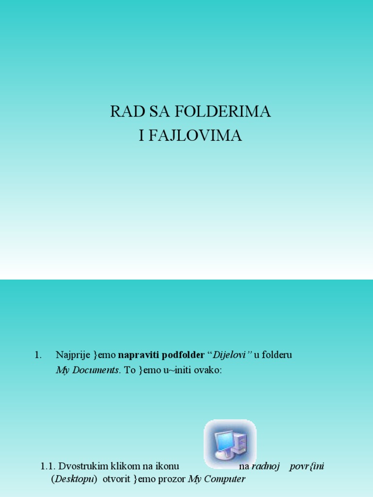 Fajlovi I Folderi | PDF