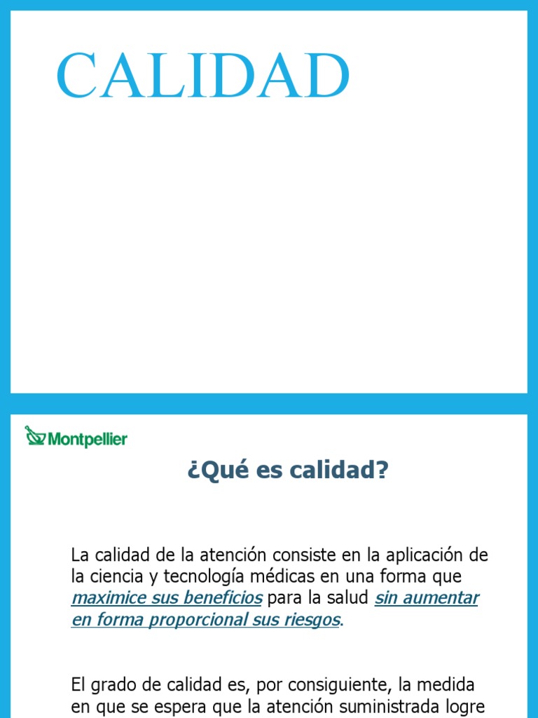 Análisis integral de la calidad en salud: Dimensiones, actores y ...