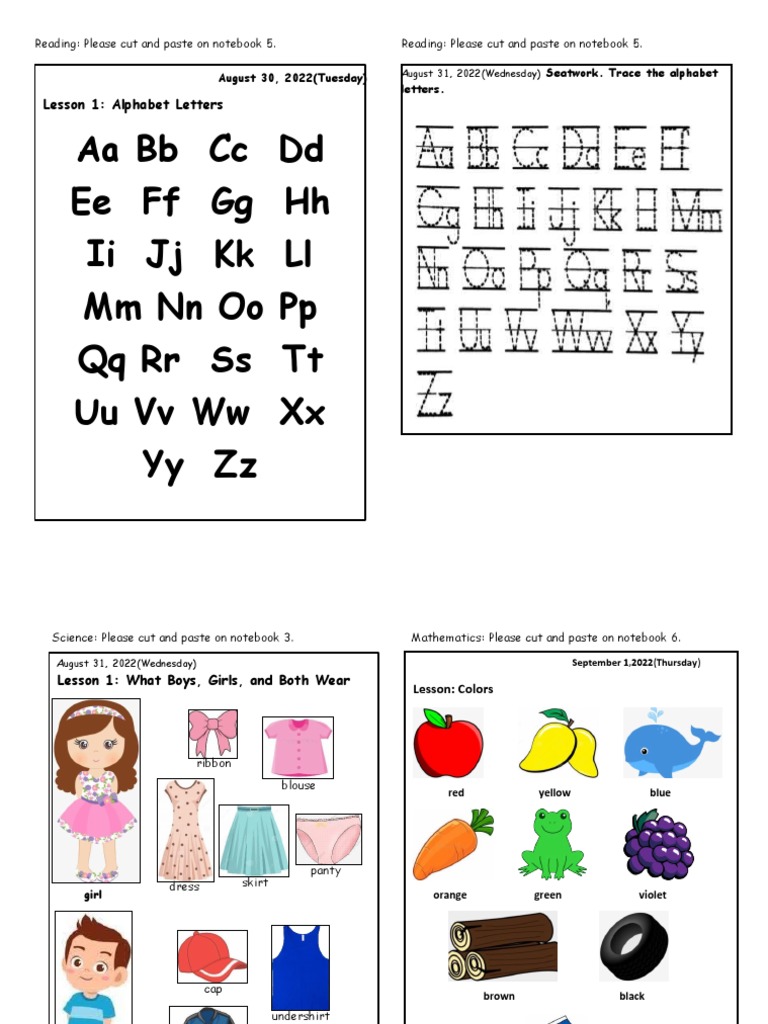 KINDER 1st Week Attachment | PDF