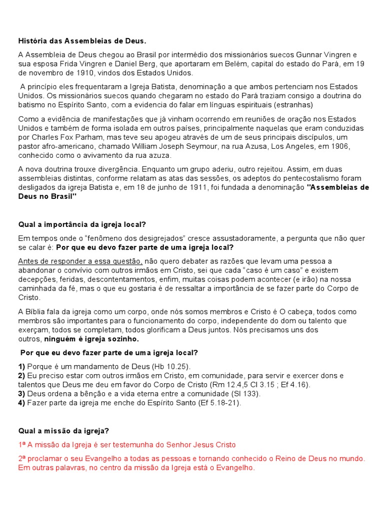 Conhecendo A Igreja Pdf Igreja Cristã Religiões Abraâmicas