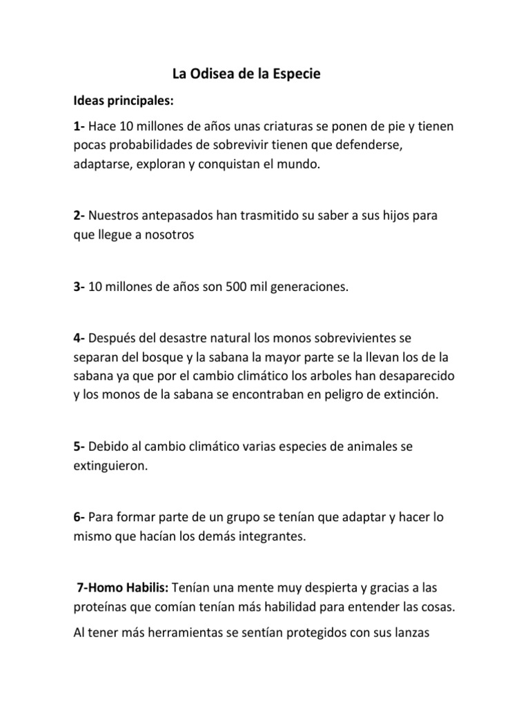 La Odisea de La Especie | PDF