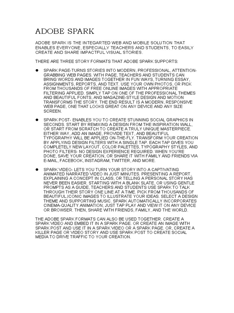 Adobe Spark | PDF