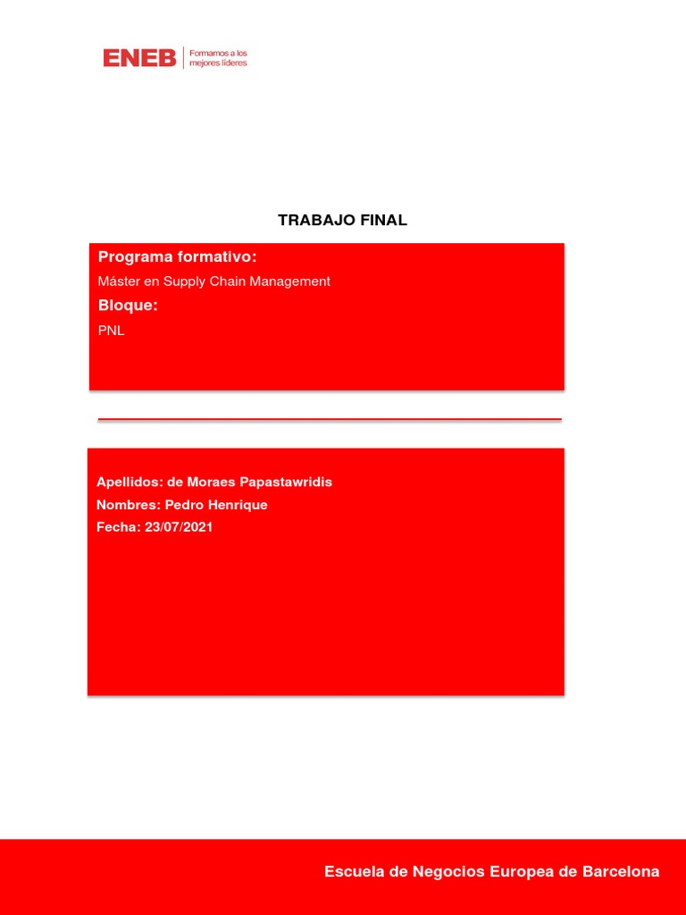 Trabajo Final Del Bloque PNL Tema Estre | PDF | Las emociones | Estrés (biología)
